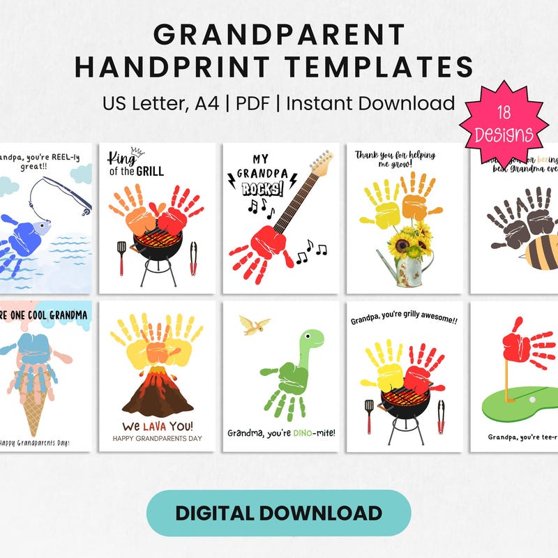 Grandparents Day Handprint Craft - Etsy