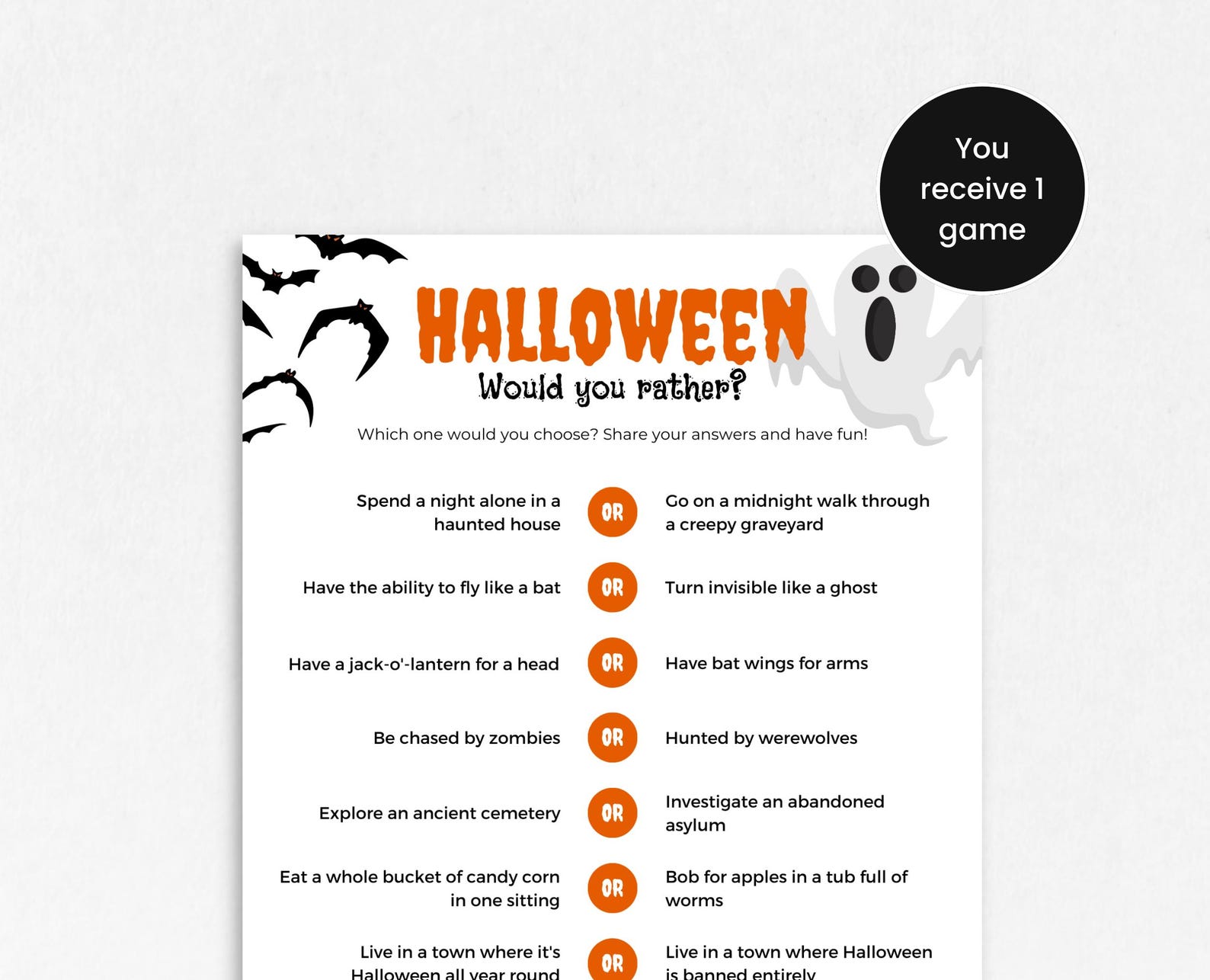 Halloween Activities Printable Bundle, Halloween Riddle Me This ...