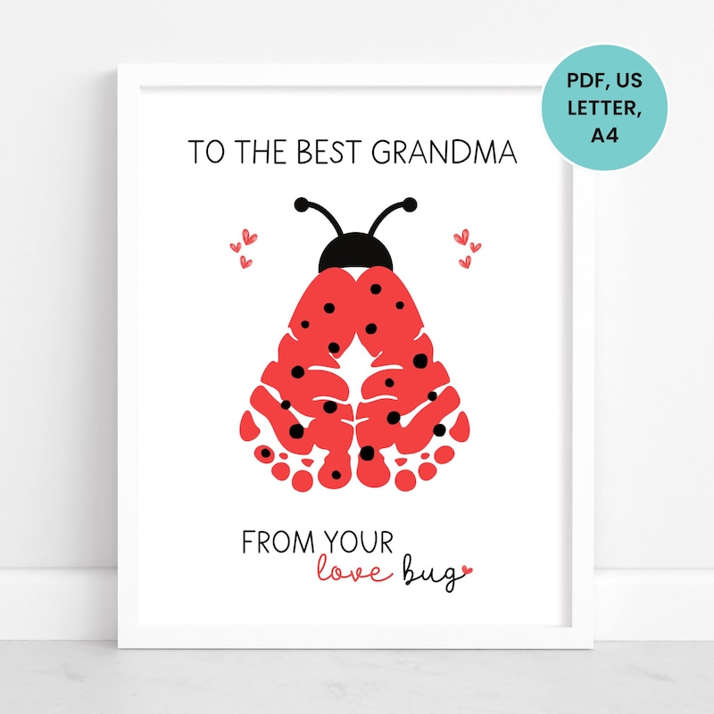 Mothers Day Footprint Art - Etsy