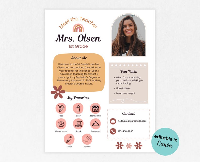 Editable Meet the Teacher Flyer, Meet the Teacher Template, Teacher ...