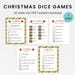 Christmas Dice Game Printable, Christmas Gift Exchange Dice Game, White ...