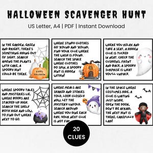 Halloween Scavenger Hunt, Indoor and Outdoor Home Scavenger Hunt ...