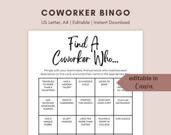 Team Building Bingo Game Office Version - Etsy