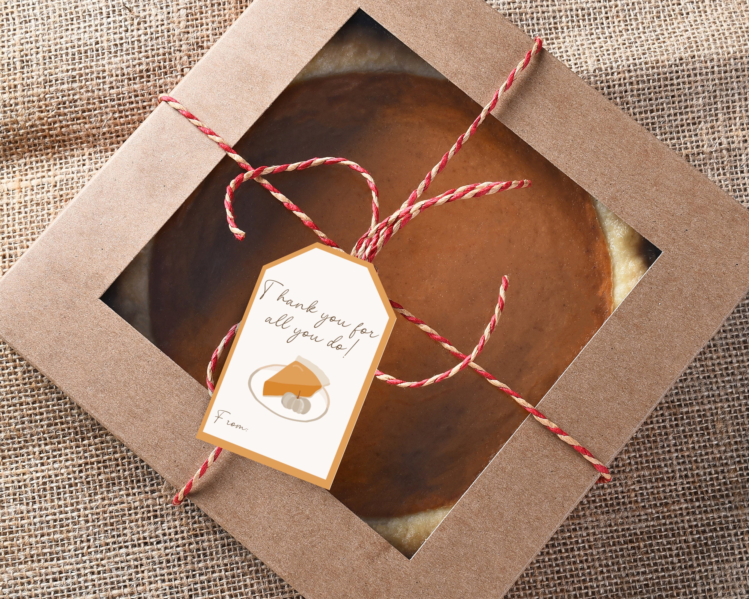 Thank You for All You Do Tag, Pie Appreciation Tag, Thankful for You ...