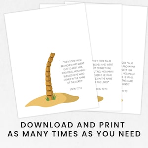 Palm Sunday Handprint Art Template, Palm Sunday Handprint Craft ...