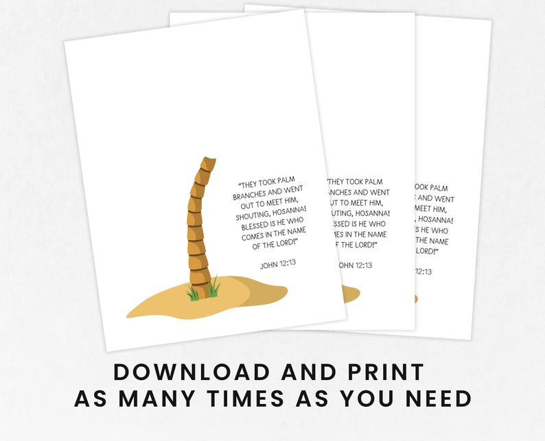 Palm Sunday Handprint Art Template, Palm Sunday Handprint Craft ...