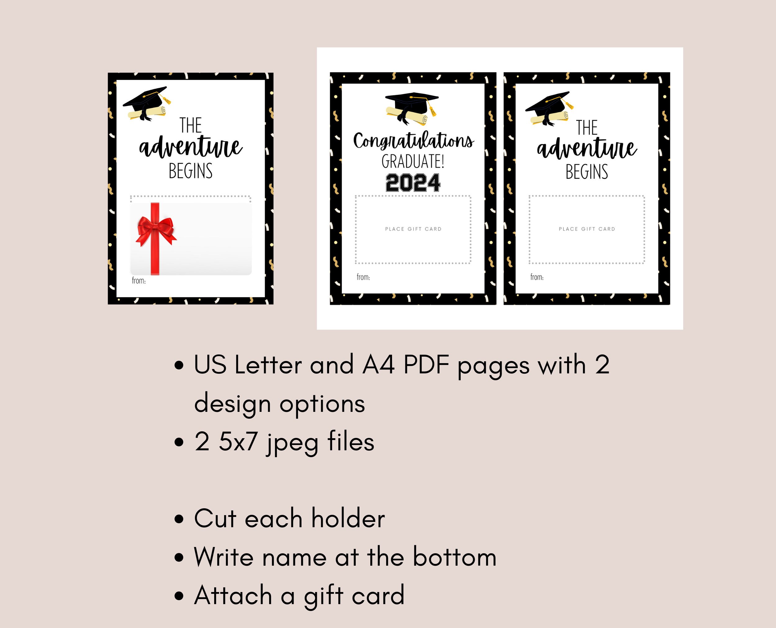 Graduation Gift Card Holder, Gift Card Holder for High School Grad ...