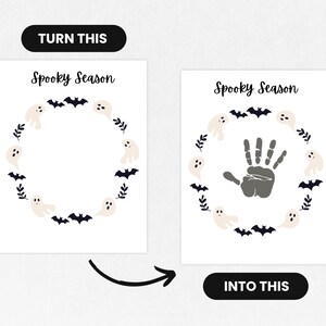 Halloween Handprint Craft Template, Halloween Handprint Art, Halloween ...