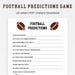 Big Game Predictions, Football Prediction Guessing Game, Football Game ...