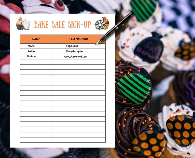 Editable Halloween Bake Sale Flyer, Fall Bake Sale Fundraiser Printable ...