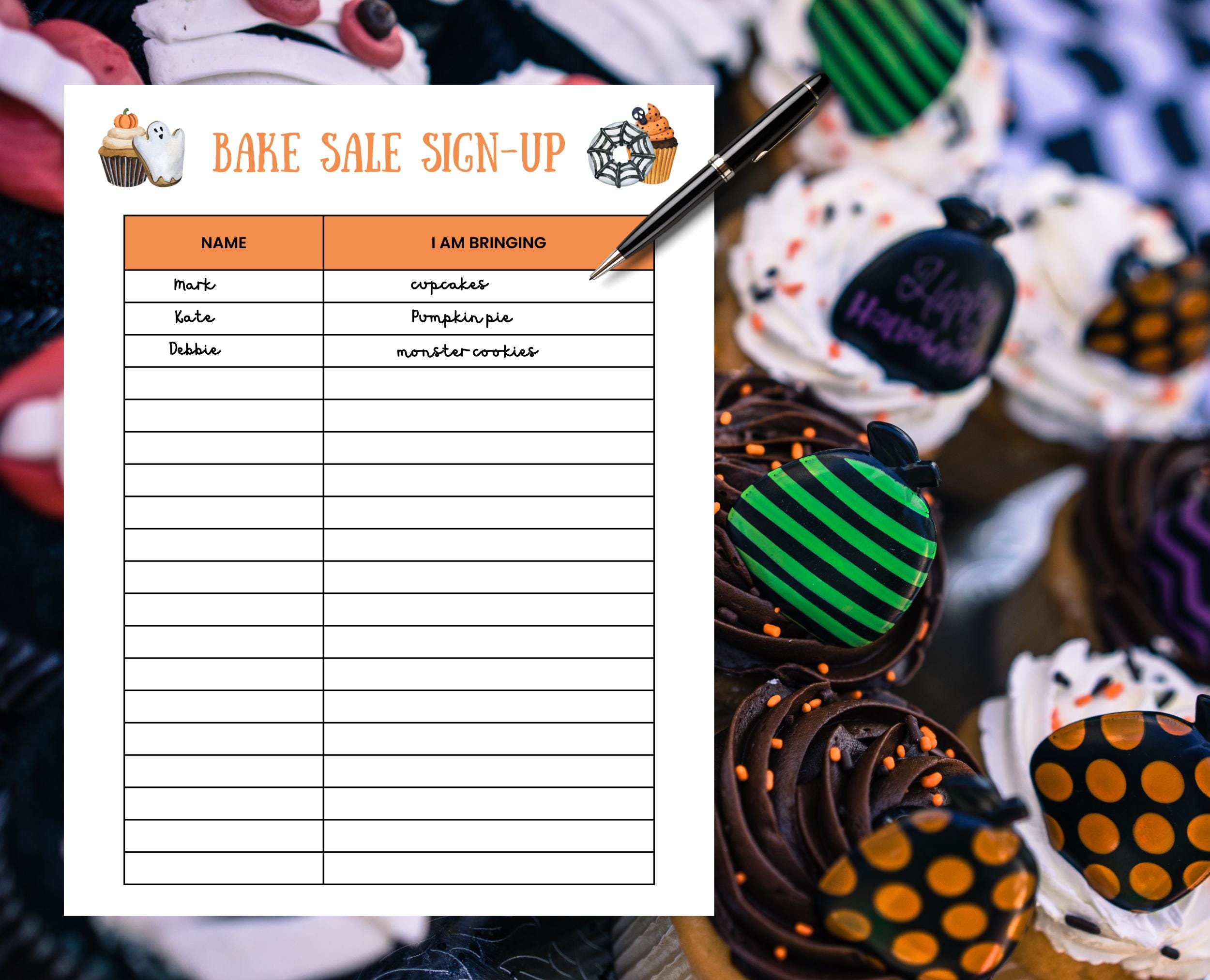 Editable Halloween Bake Sale Flyer, Fall Bake Sale Fundraiser Printable ...