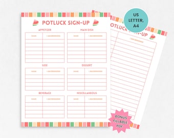 Nacho Bar Potluck Sign up Sheet, Office Potluck Party Printable, Taco ...