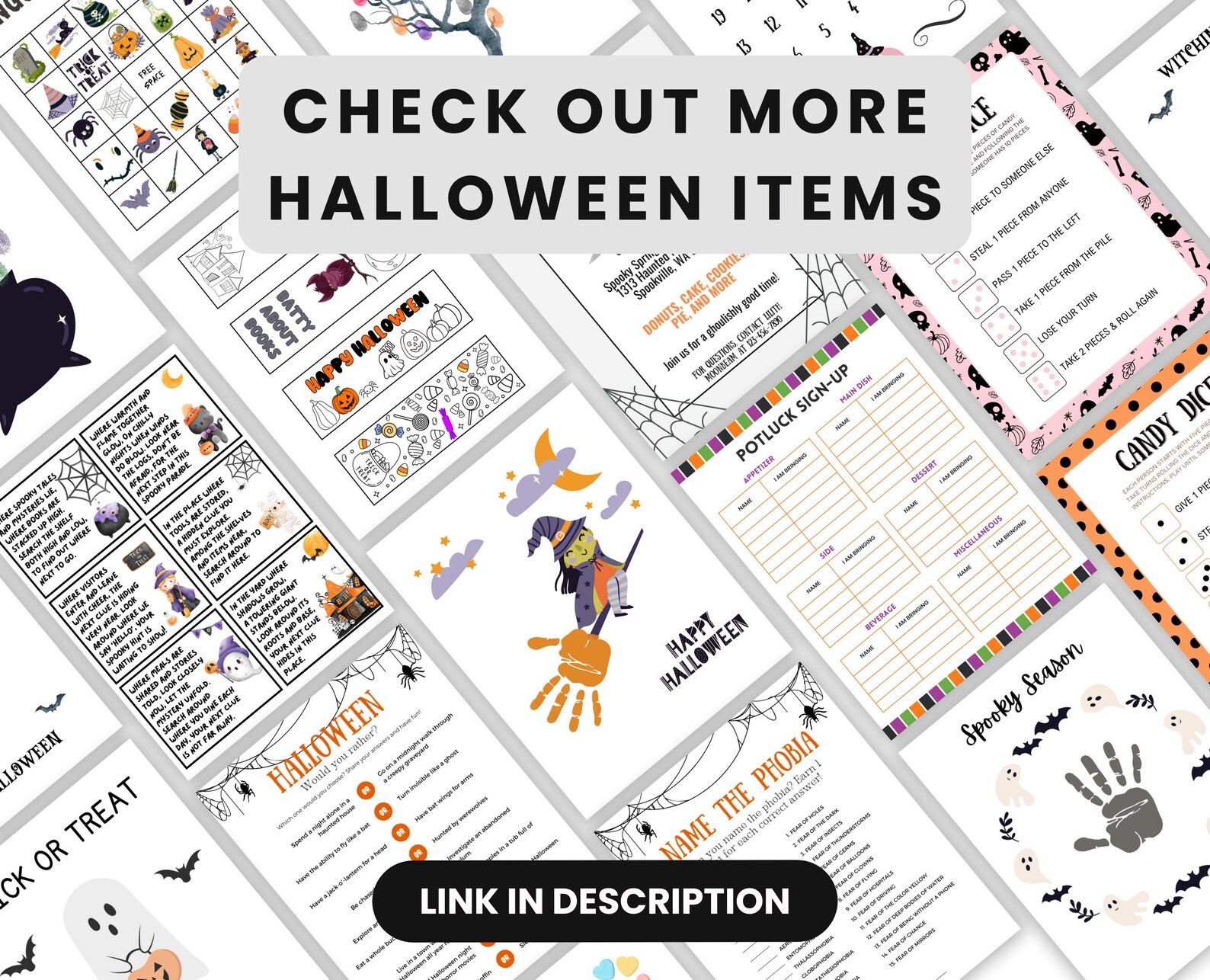Halloween Bookmarks, Halloween Coloring Bookmarks, Printable Halloween ...