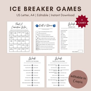 Editable Icebreaker Game Bundle, Team Building Games, Group Activities ...