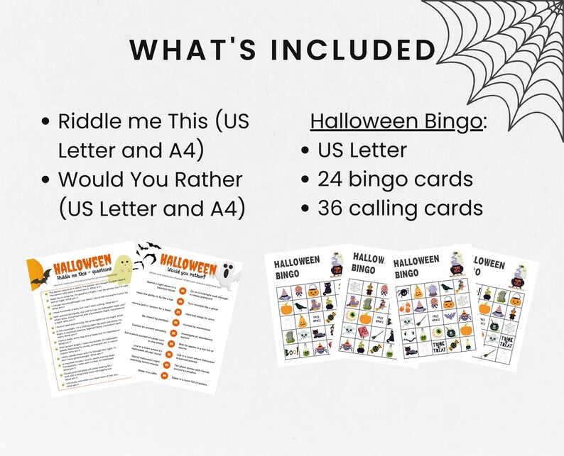 Halloween Activities Printable Bundle, Halloween Riddles, Would You ...