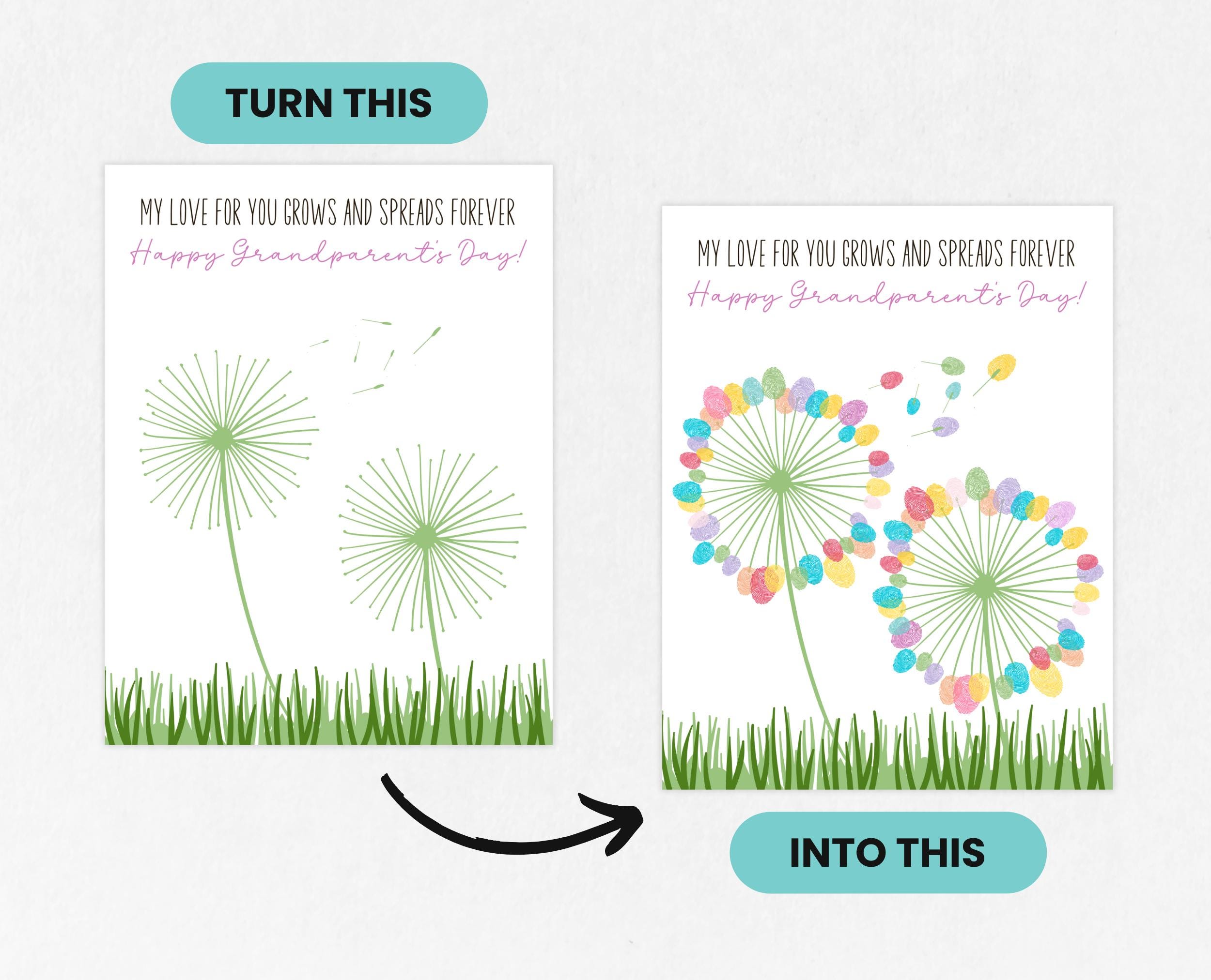 Grandparents Day Handprint Art Template, Grandparents Day Fingerprint ...