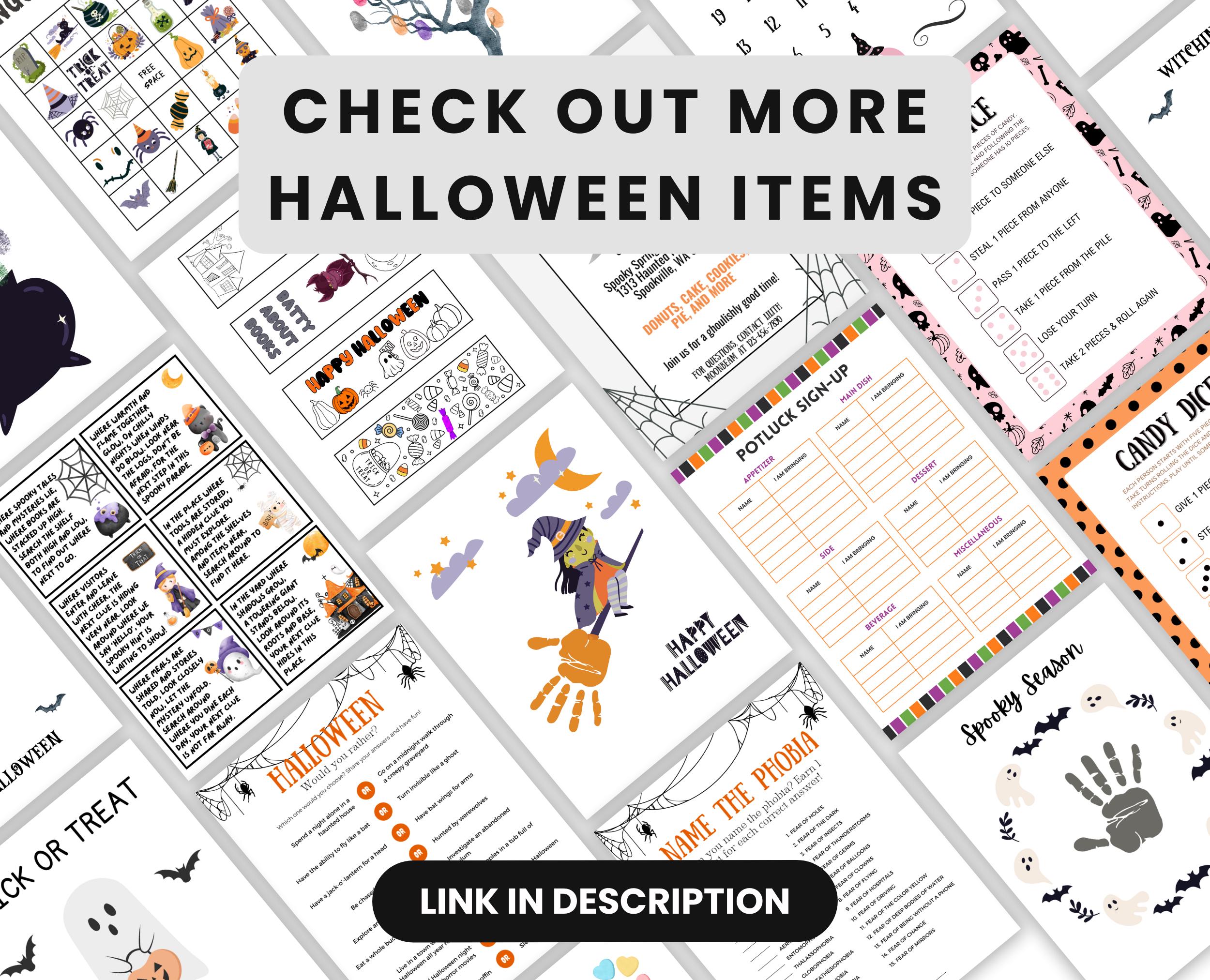 Halloween Candy Dice Game Printable, Halloween Dice Game, Halloween ...
