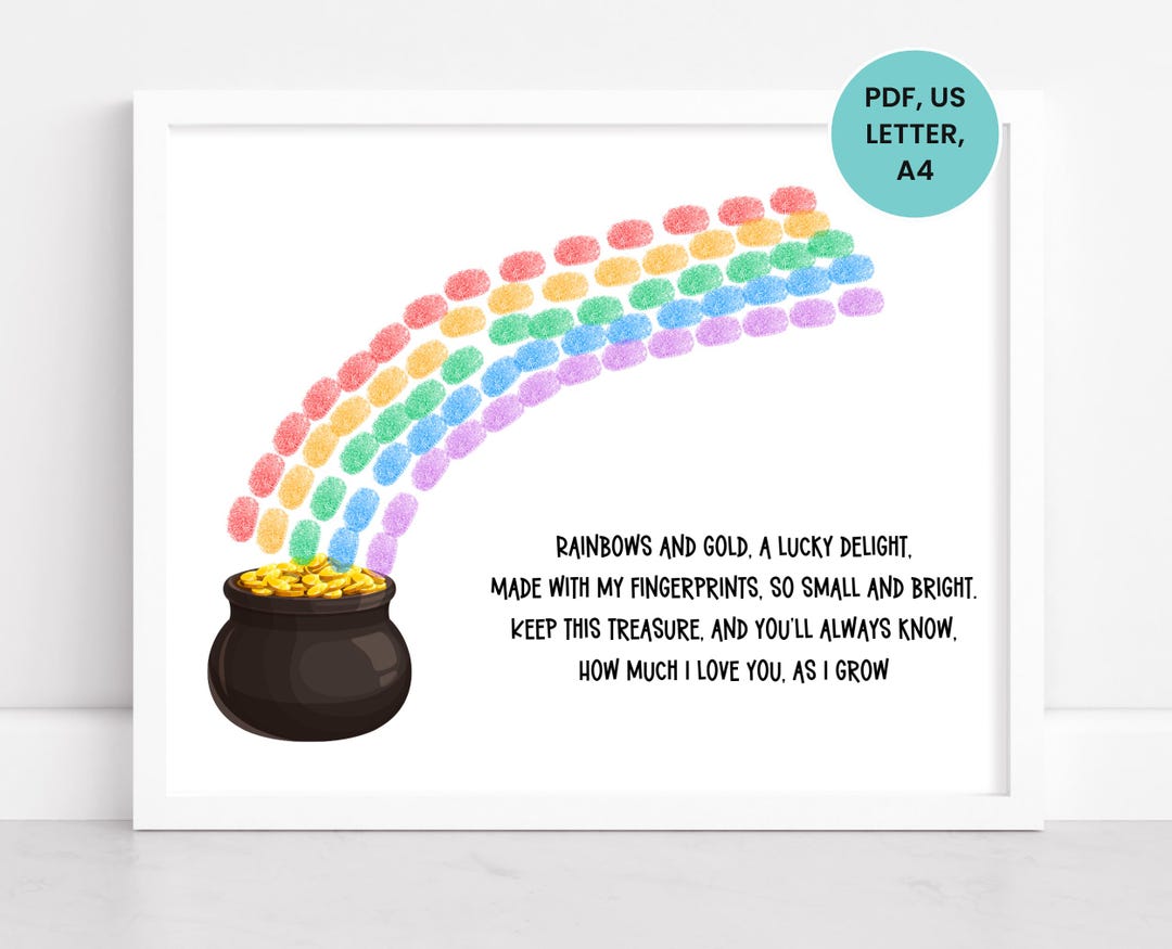 St Patricks Day Handprint Craft, St Patricks Day Fingerprint Art, Pot ...