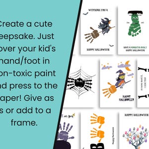 Halloween Handprint Craft Templates, Halloween Handprint Art, Fall ...