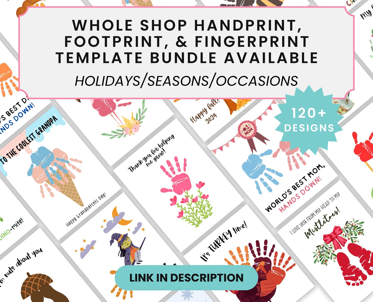 100 Days of School Handprint Craft Templates, 100th Day of School ...