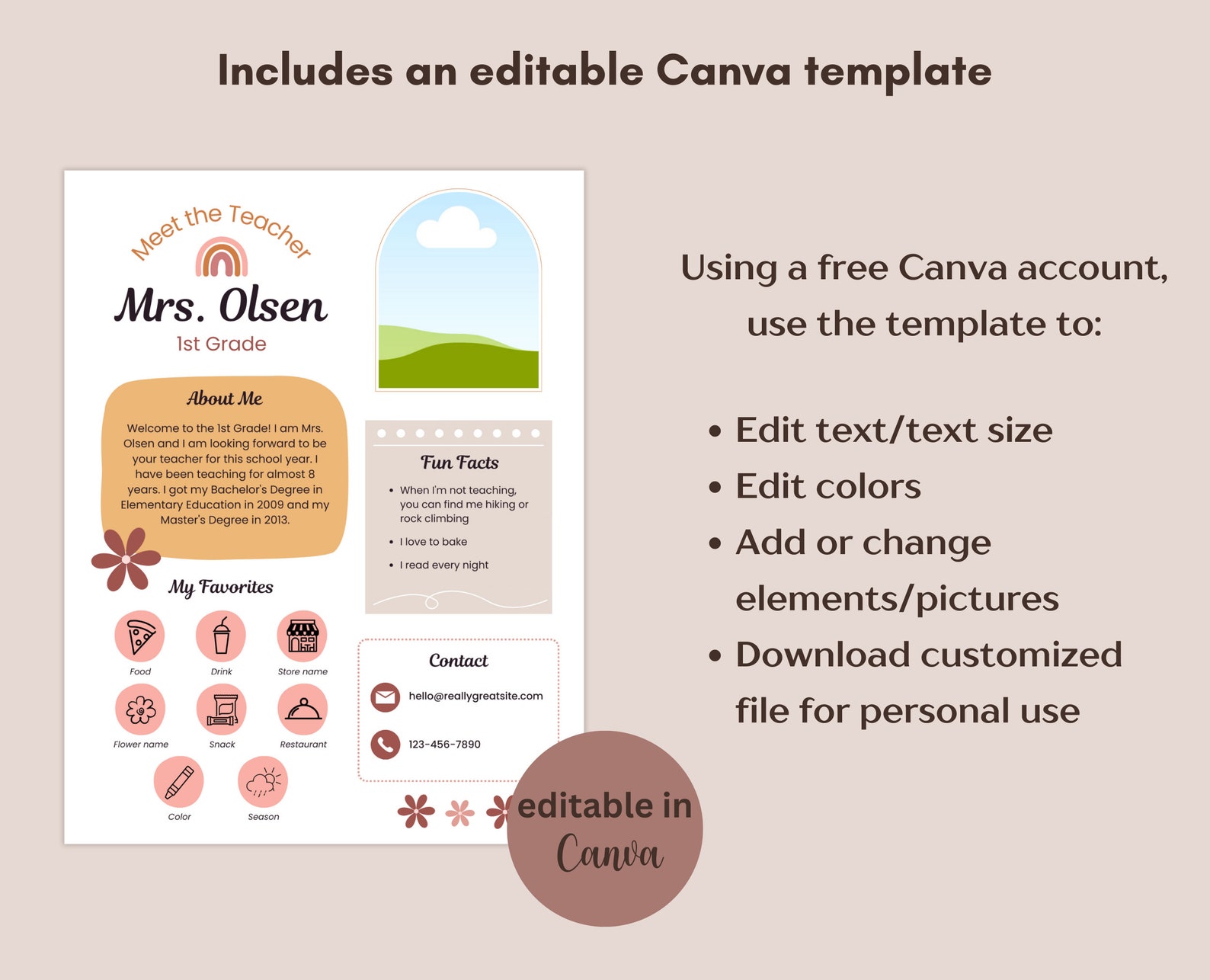 Editable Meet the Teacher Flyer, Meet the Teacher Template, Back to ...