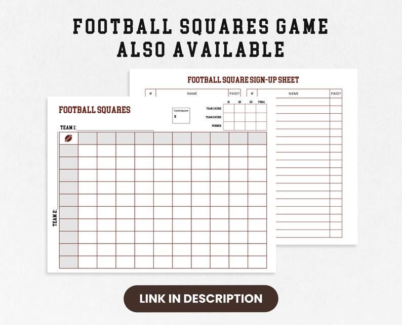 Football Bingo, Printable Sports Bingo Cards, Football Party Game ...