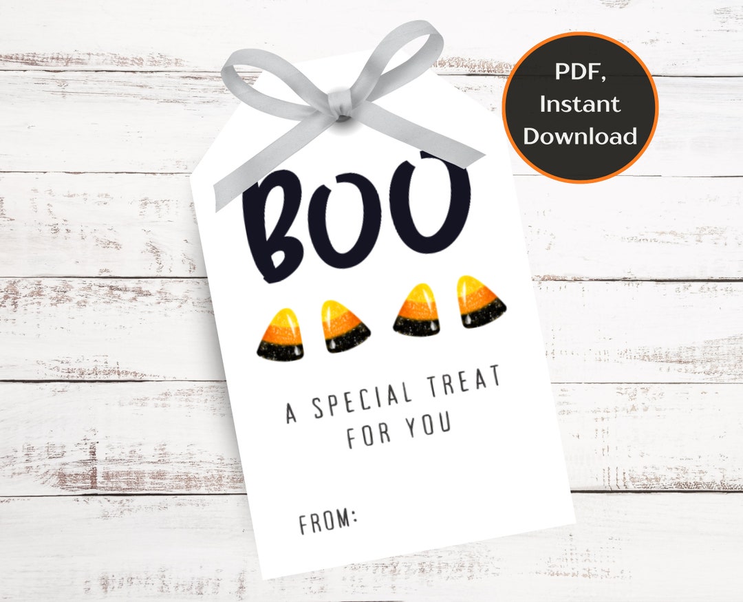 Halloween Treat Tags Printable Happy Halloween Gift Tag - Etsy