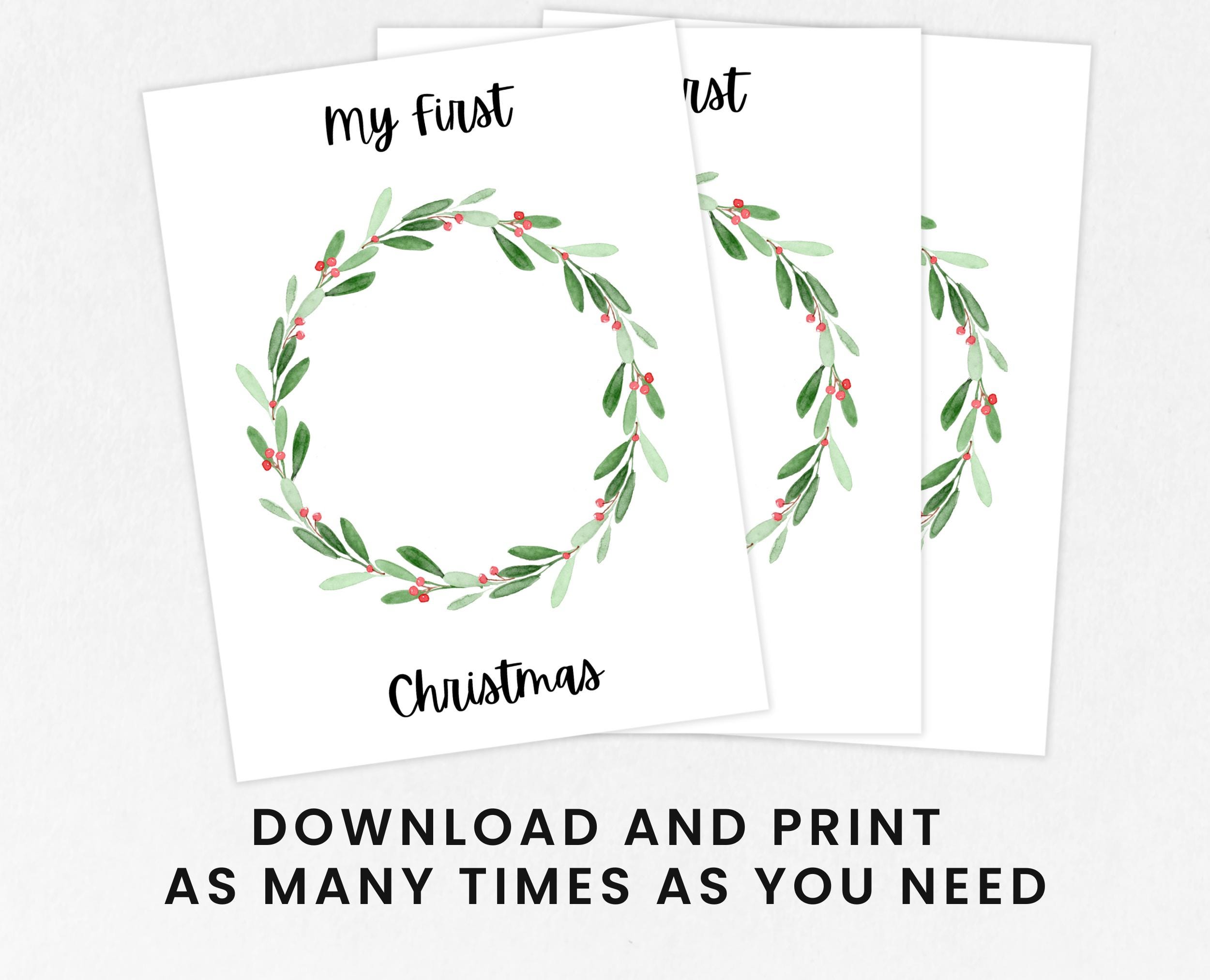 My First Christmas Handprint Craft Template, My First Christmas ...
