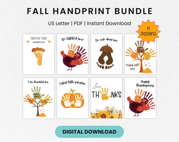Fall Handprint Craft for Kids | Printable Keepsake Craft | Handprint ...