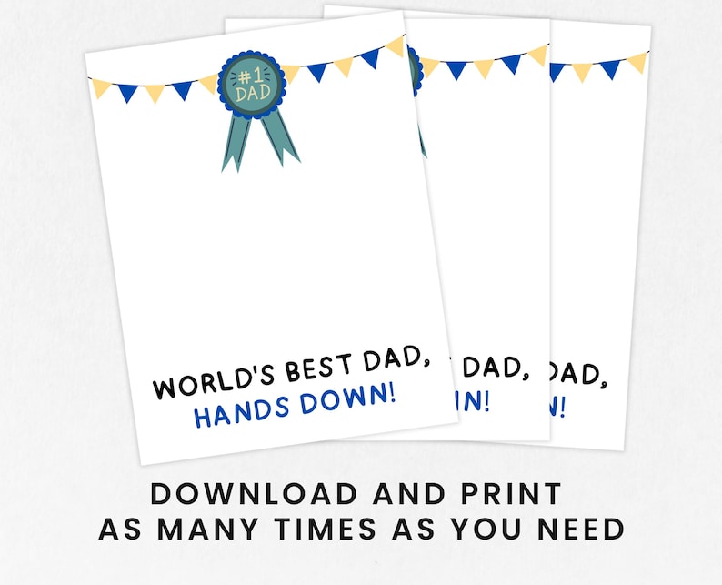 Handprint Templates for Dad, Daddy Handprint Art, Father's Day ...