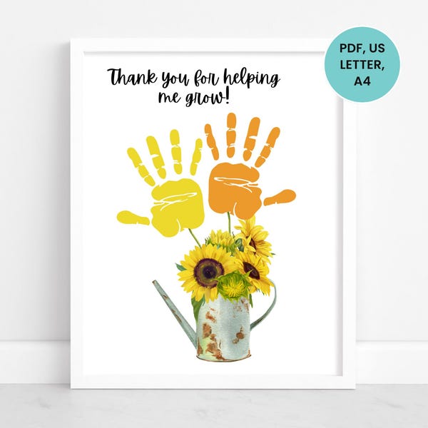 Grandparents Day Handprint Craft - Etsy