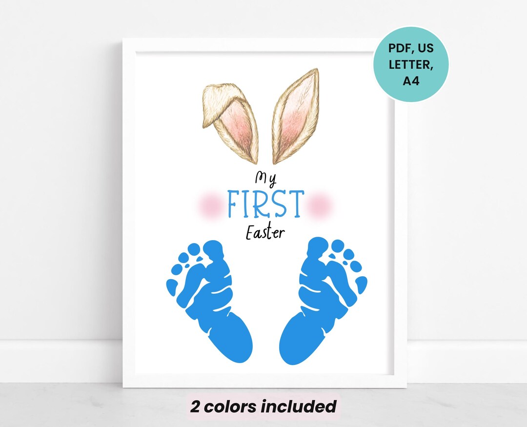 My First Easter Footprint Art Template, First Easter Footprint Craft ...