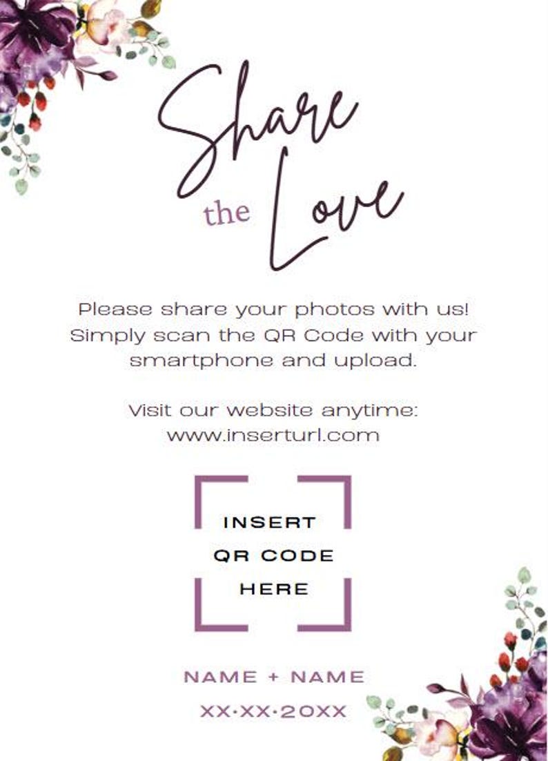 Wedding Photo Sharing Sign - Etsy