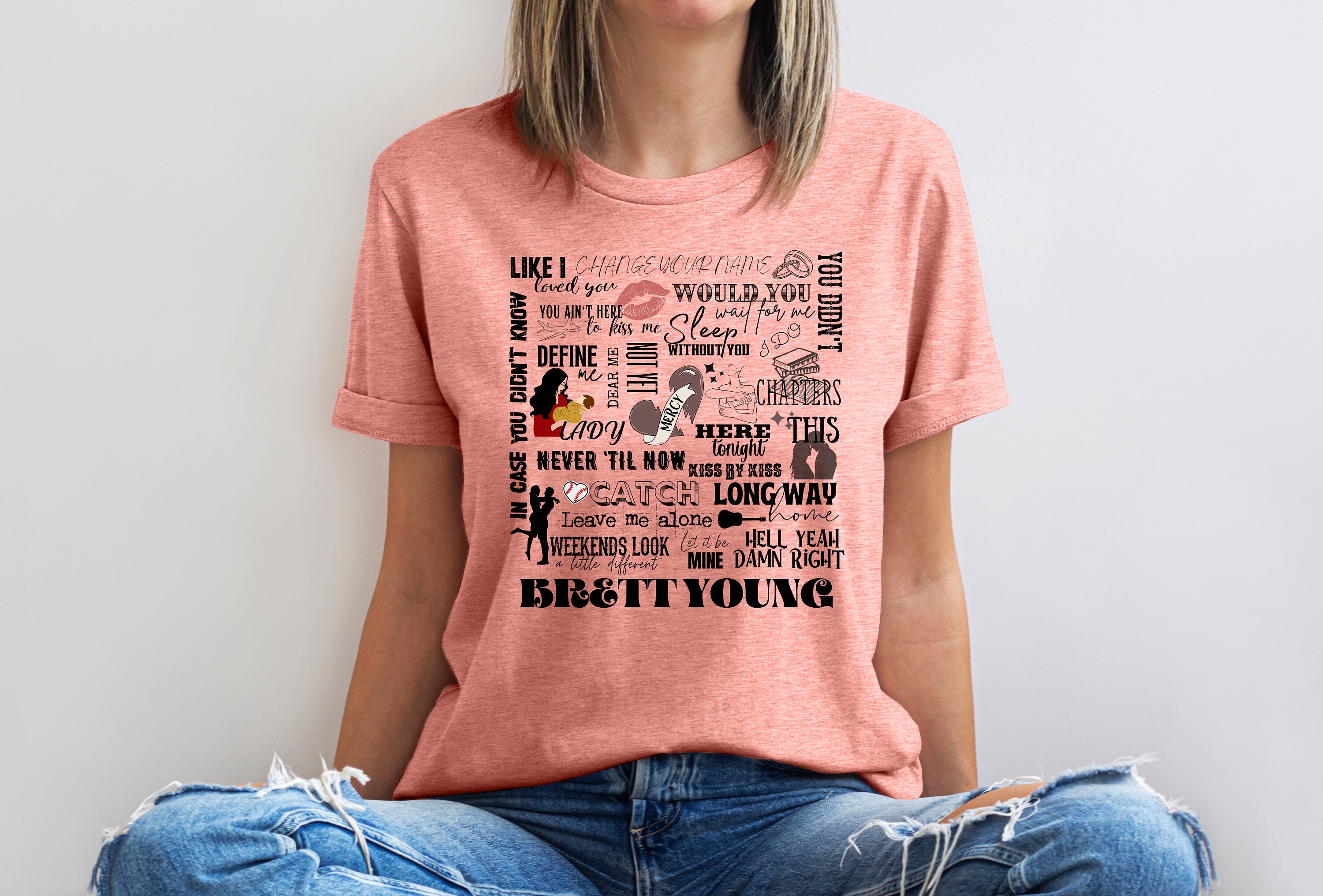 Brett Young Tshirt Brett Young Shirt Women Brett Young - Etsy