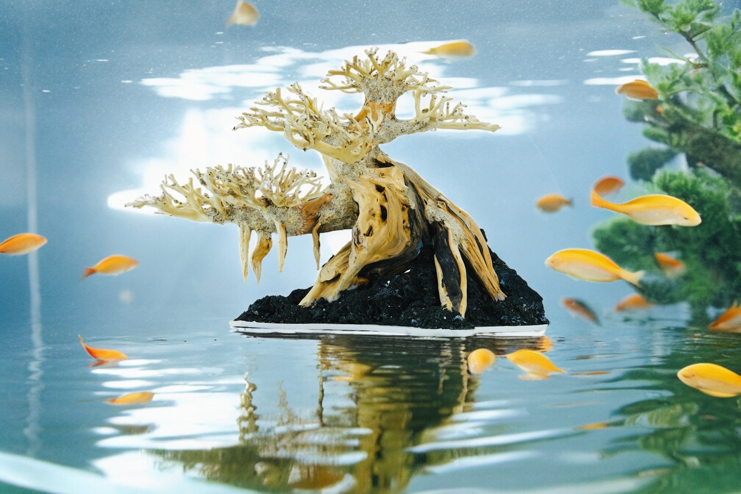 Bonsai Driftwood Aquarium Tree, Handcrafted Fish Tank Decoration, (7in ...