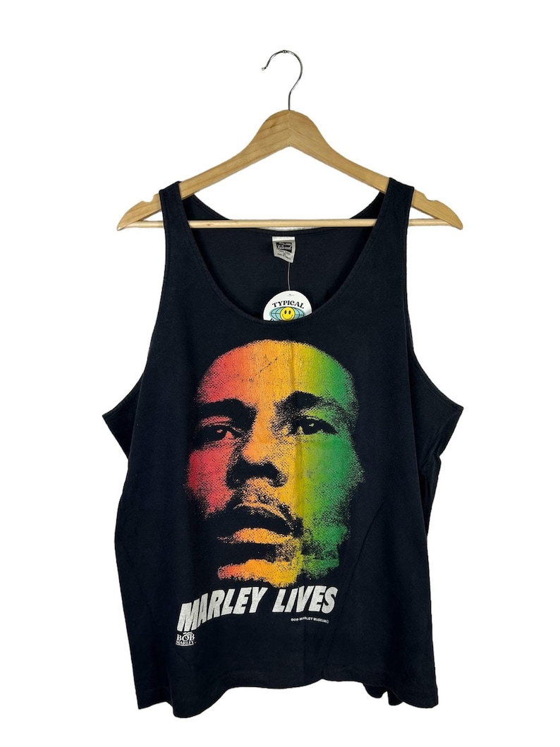 VINTAGE Bob Marley Tank Tee, Graphic, Museum, Redemption Song, Lyrics, 90s, 1990s, Single Stitch ...