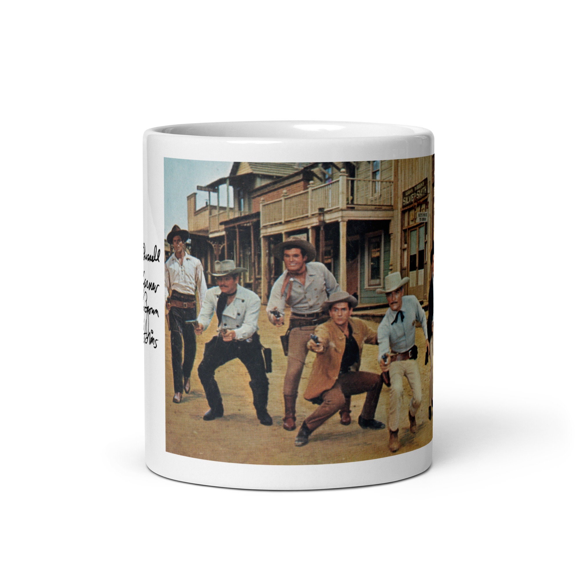 Large Graphic White Glossy Mug WB Western Stars - Etsy