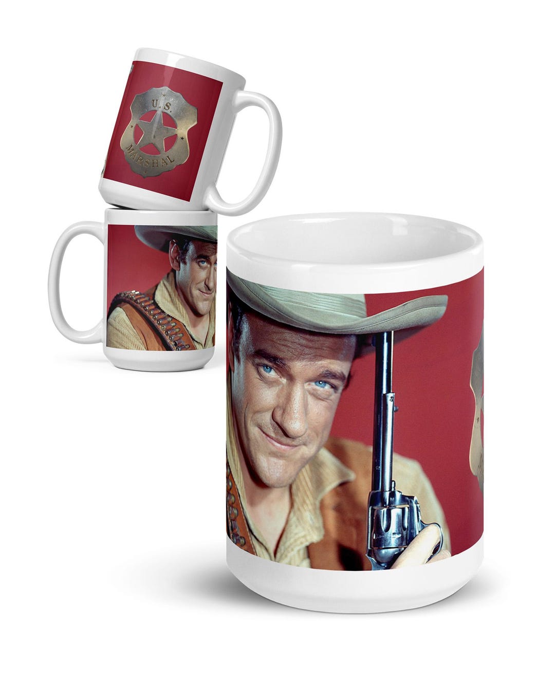 11/15oz. Coffee Mug: James Arness as Matt Dillon in Gunsmoke - Etsy