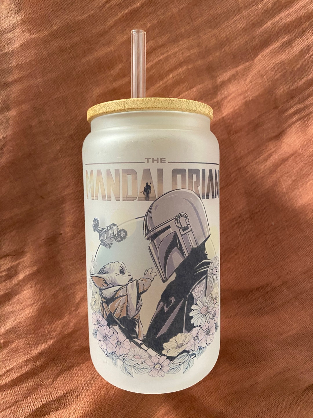 The Mandalorian Glass Cup| Grogu | Baby Yoda - Etsy
