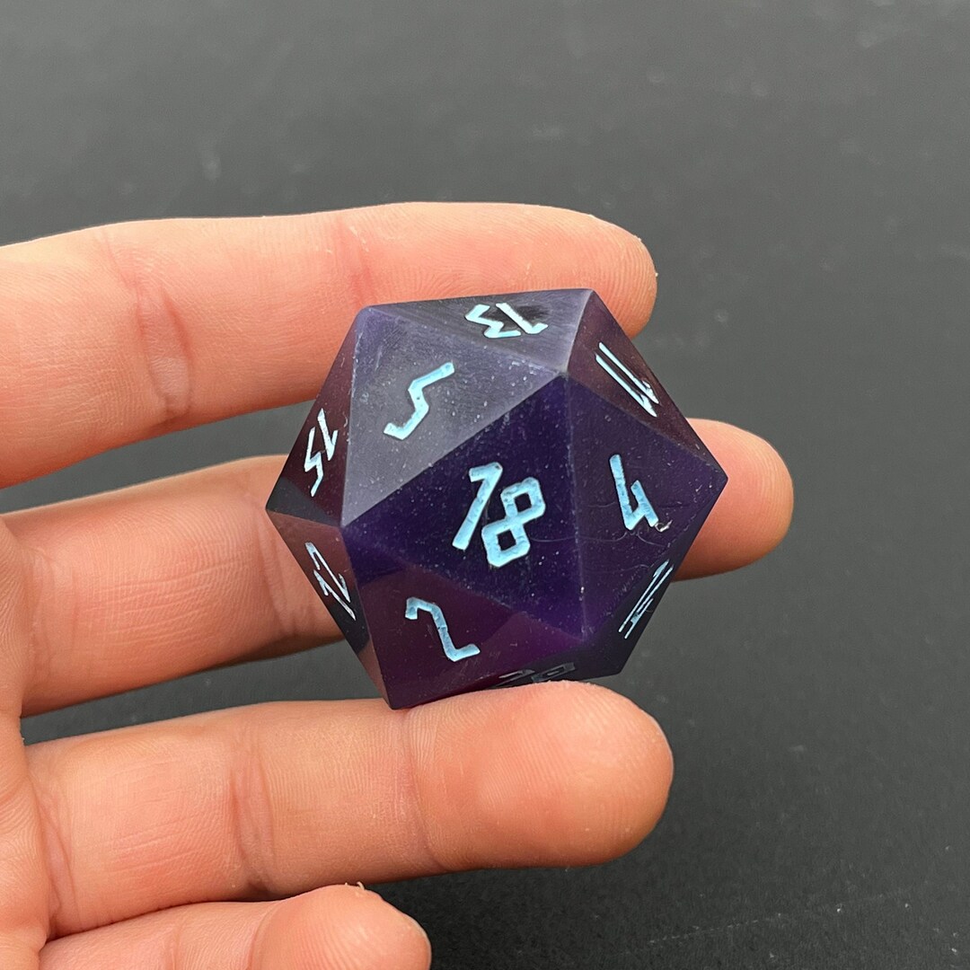 Jumbo D20 dark Candy Single Die, Dice - Etsy