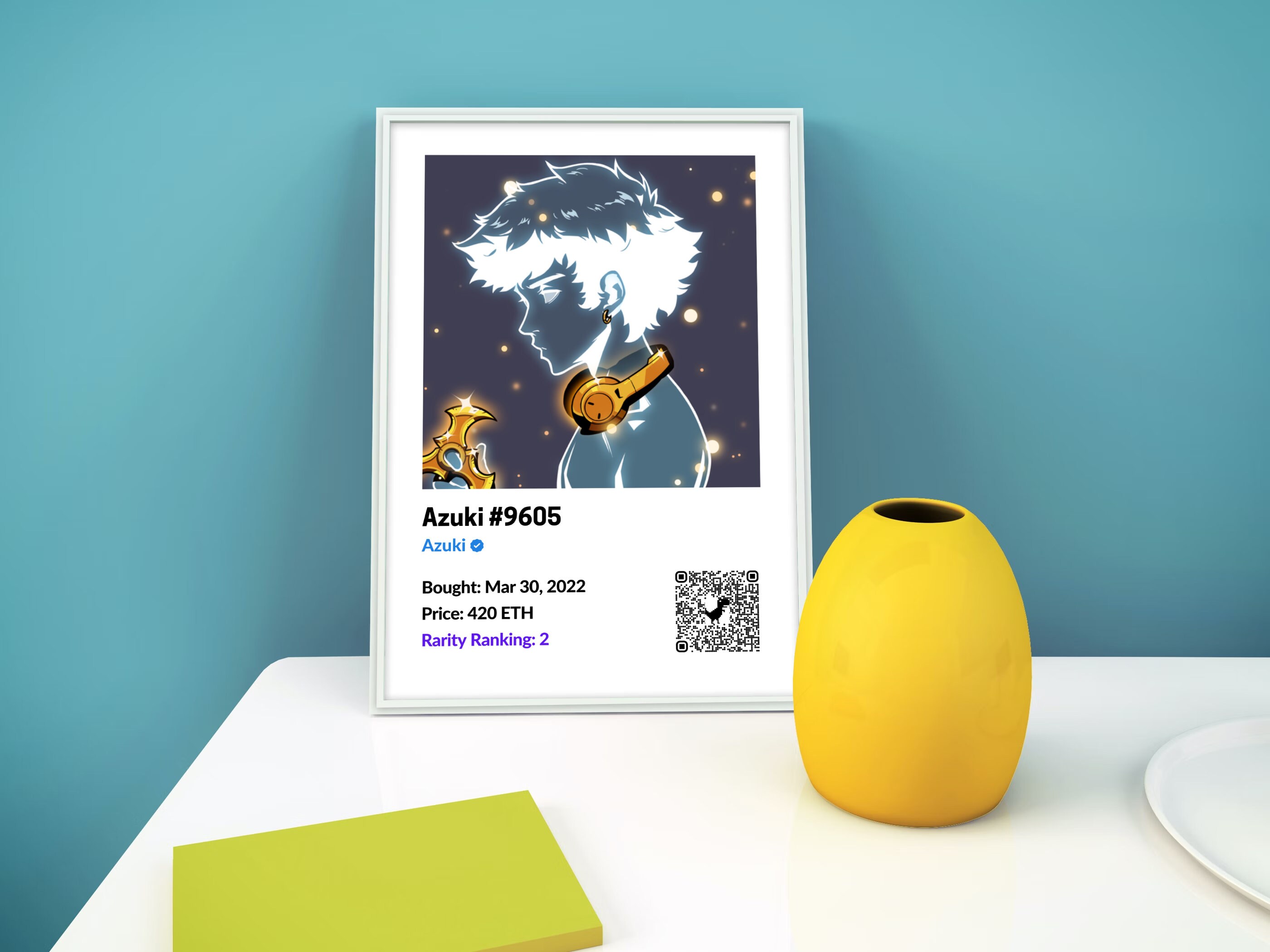Custom NFT Print, Display Your NFT With Qrcode Link, Personalized Wall ...