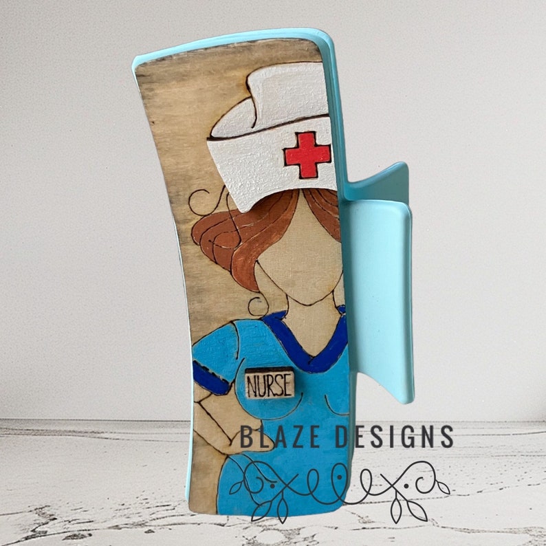 Nurse- Hair Claw Clip - Etsy