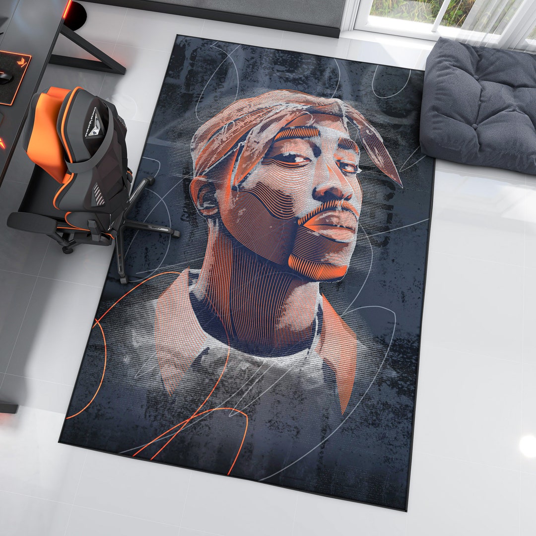 Famous Rapper Rug, Hip Hop Legends Design, Non-slip Carpet, Great for ...