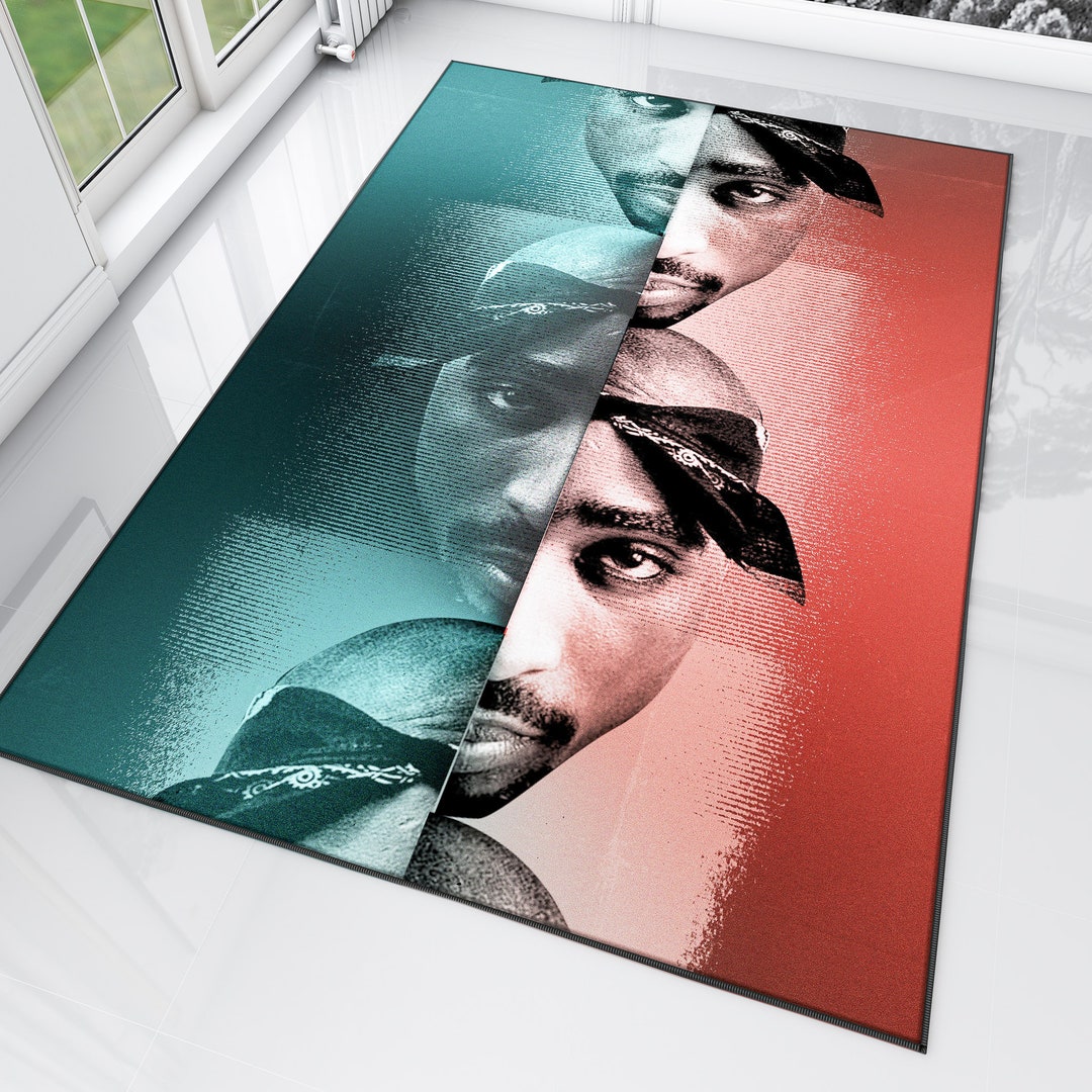 Famous Rapper Rug, Hip Hop Legends Design, Non-slip Carpet, Great for ...