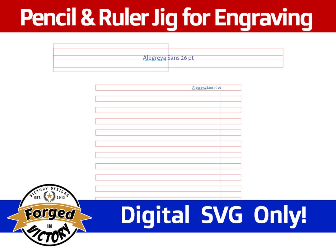 Pencil & Ruler Jig for Engraving - SVG | Digital Download | Create ...