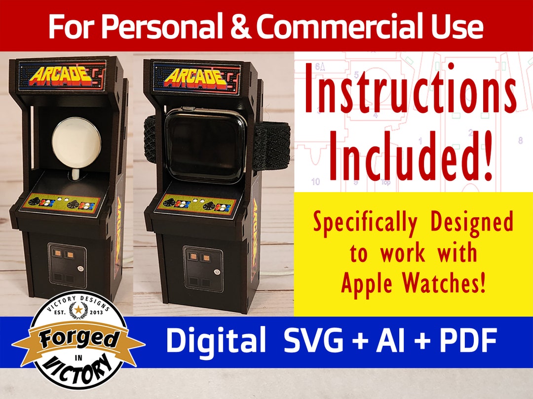 Apple Watch Charger Arcade Machine File | Digital Download | Retro ...