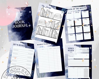 Reading Journal Printable, Book Reading Planner, Reading Challenge ...
