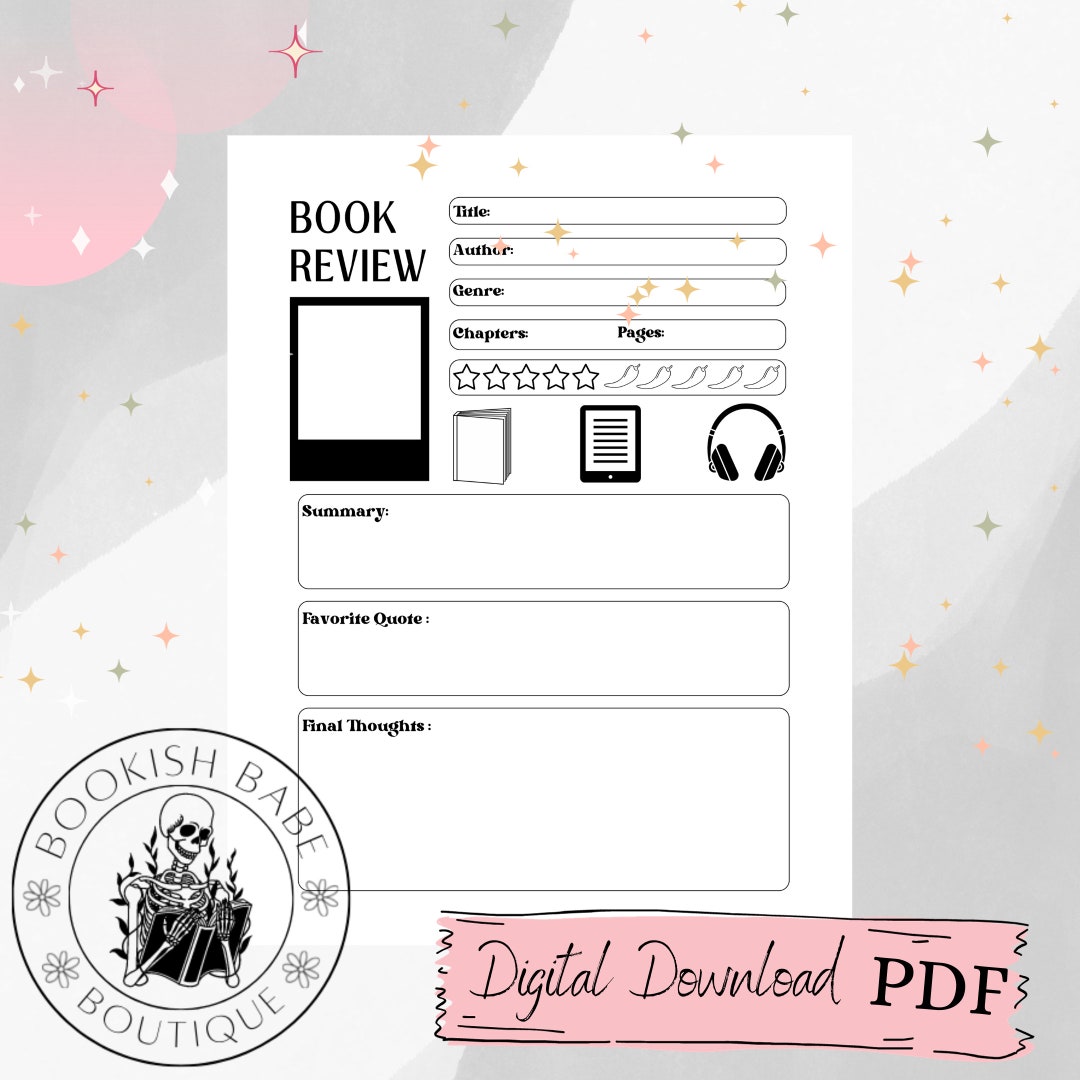 Reading Journal Printable, Book Reading Planner, Reading Challenge ...