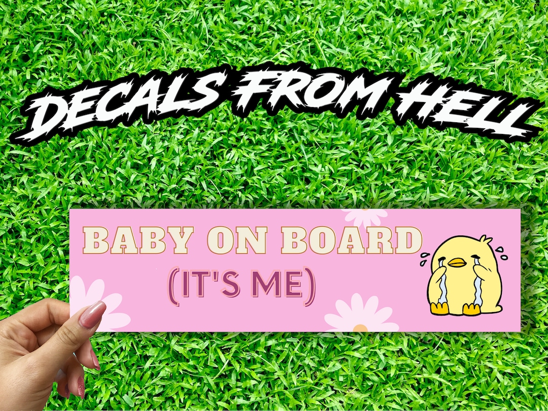 Baby on Board Crybaby Bumper Sticker Car Decal Waterproof Sticker for ...