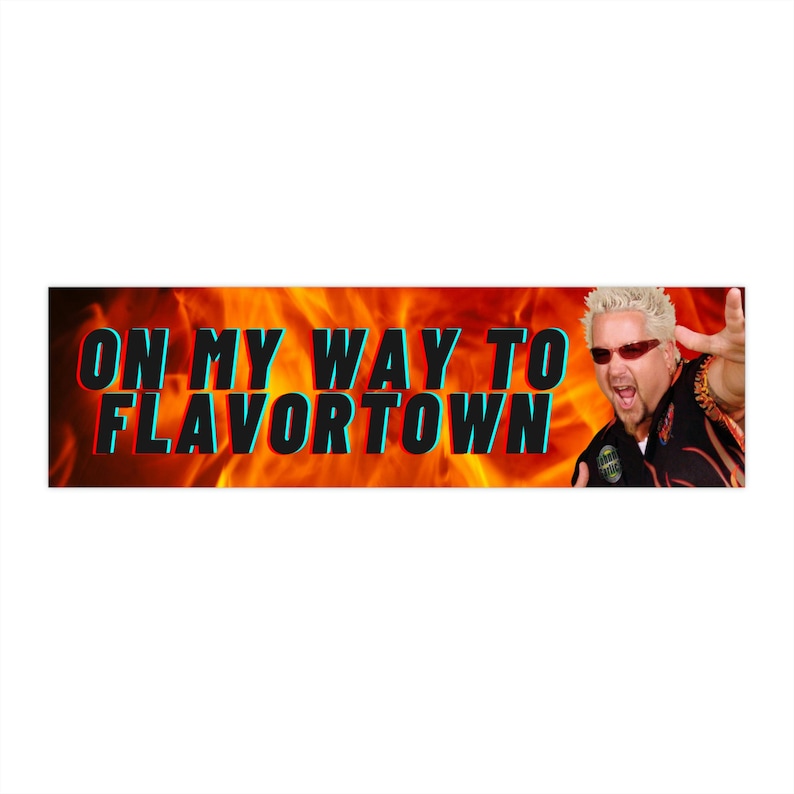 Flavortown Guy Fieri Funny Bumper Sticker Car Decal Waterproof Sticker ...